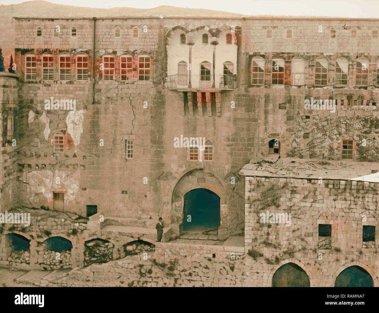 Mount Hermon and vicinity. Hasbeya. The Shihab Castle. Late medieval ...