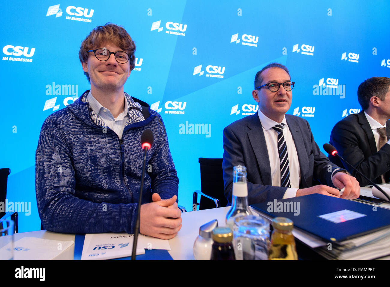 Seeon, Germany. 04th Jan, 2019. Richard Socher (l), Chief Scientist at ...