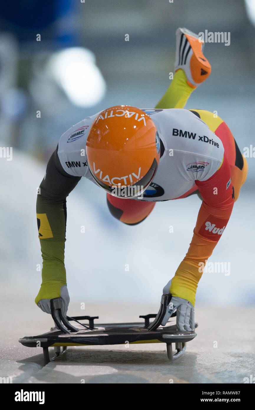 Altenberg, Germany. 04th Jan, 2019. Skeleton, World Cup, Men, 1st run ...