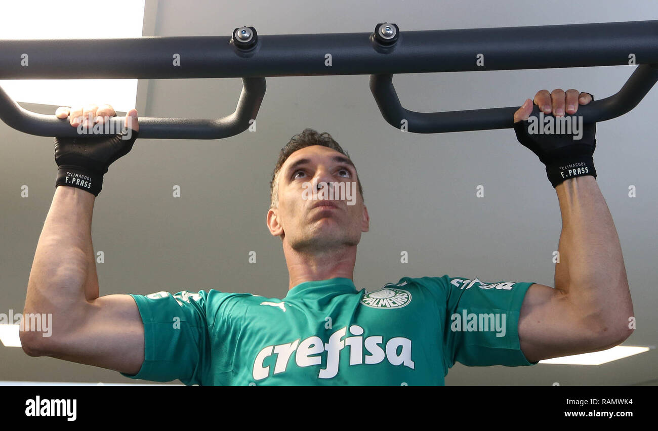 SÃO PAULO, SP - 04.01.2019: TREINO DO PALMEIRAS - Goalkeeper Fernando ...