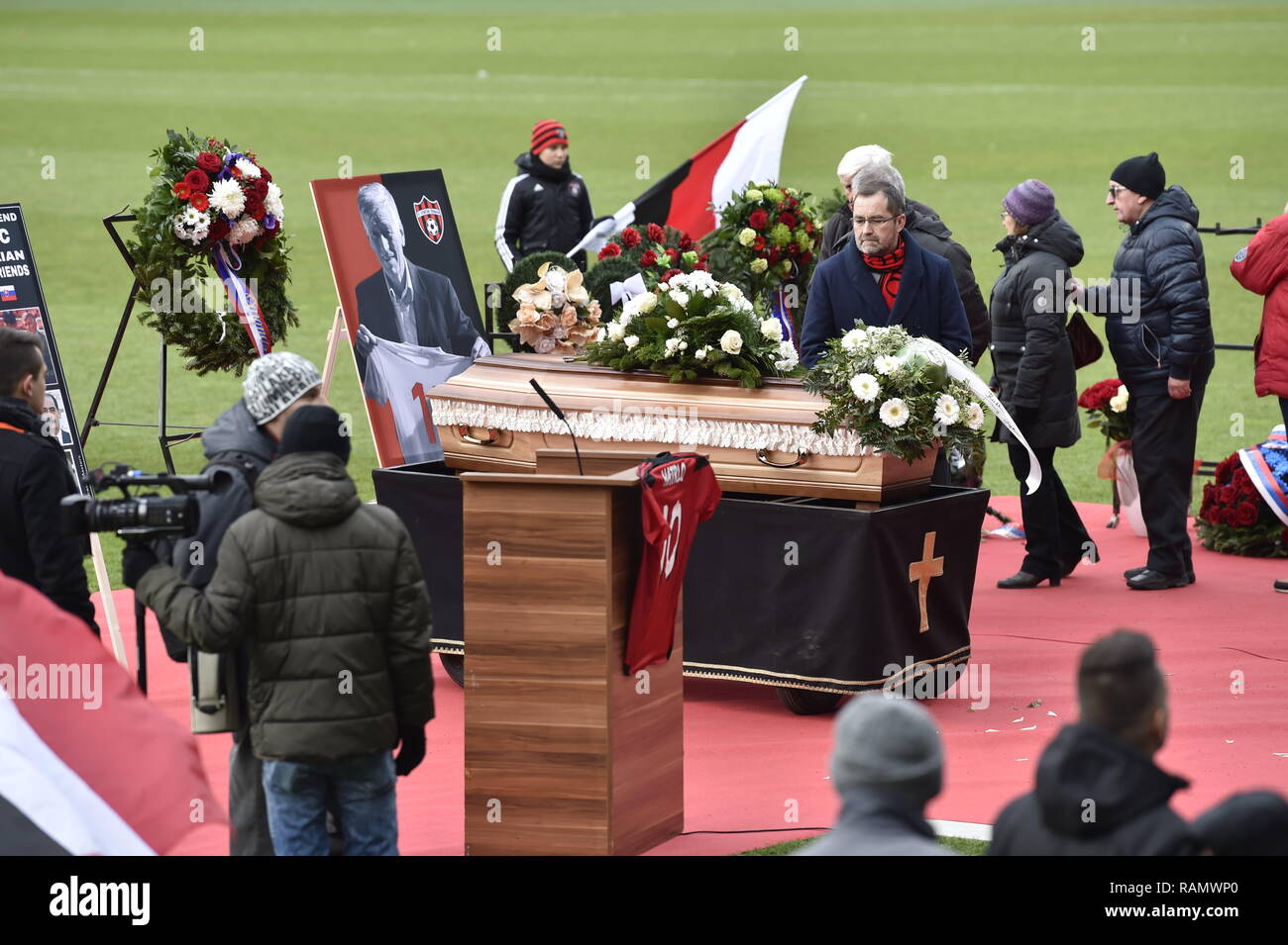 Last farewell ceremony with legendary Slovak football forward Jozef ...