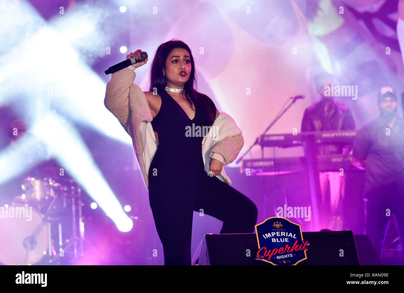 Guwahati, Assam, India. 4th Jan 2019. Bollywood singer Neha Kakkar ...