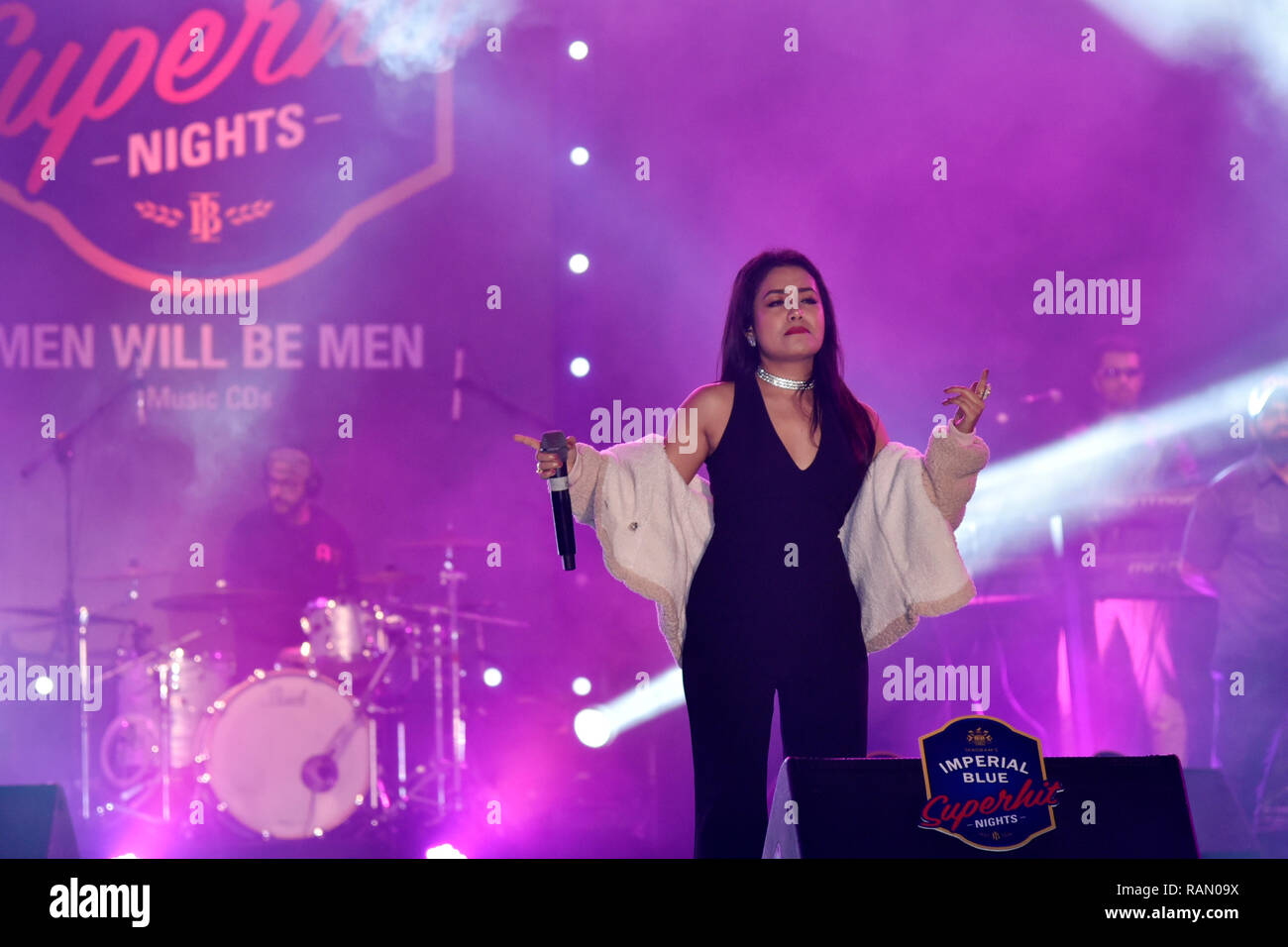 Guwahati, Assam, India. 4th Jan 2019. Bollywood singer Neha Kakkar ...