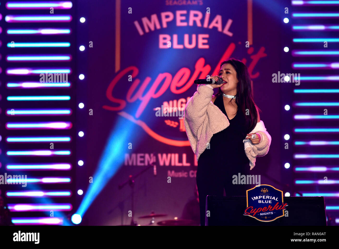 Guwahati, Assam, India. 4th Jan 2019. Bollywood singer Neha Kakkar ...