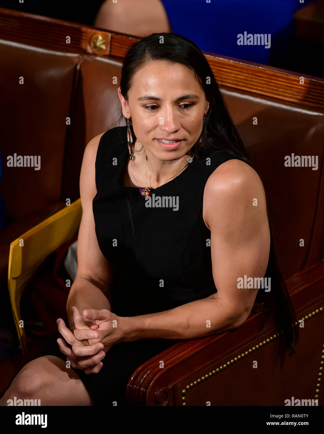 United States Representative Sharice Davids (Democrat of Kansas), who ...