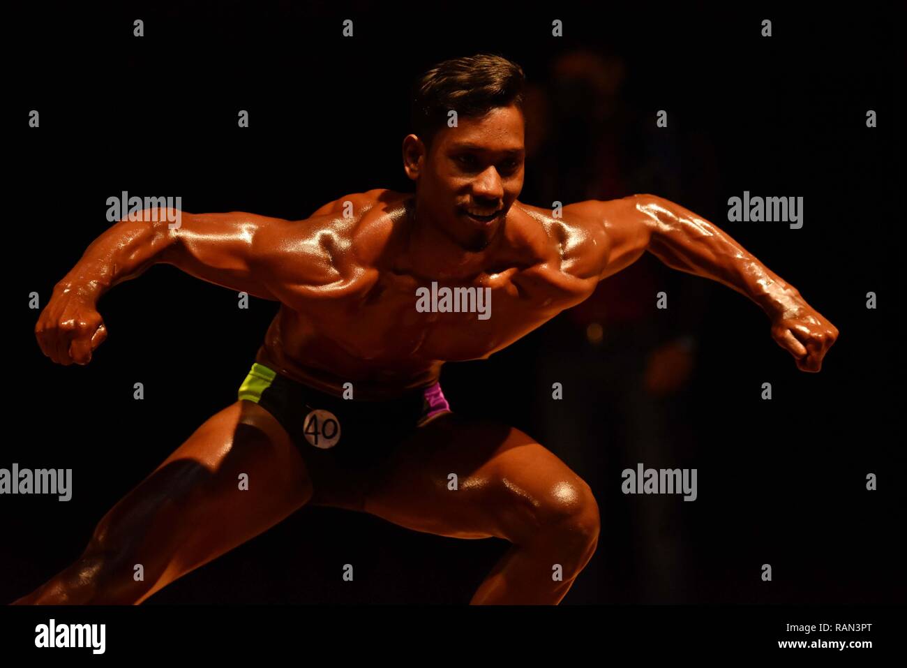 Body builder performing hi-res stock photography and images - Alamy