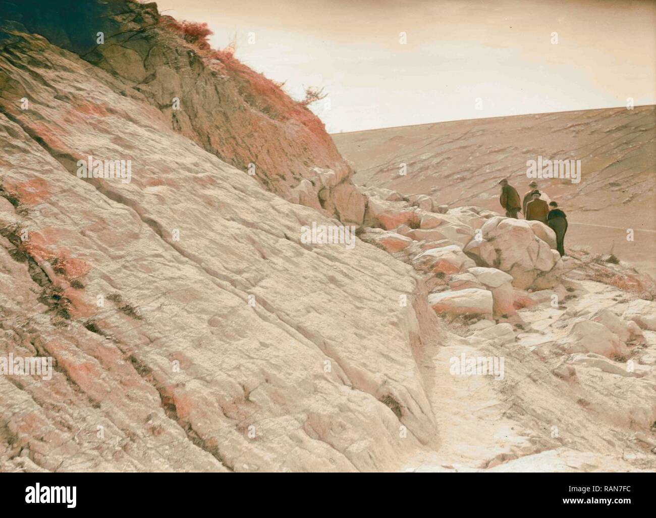 Tel Deweir, Lachish, Close view of Hyksos glacis originally faced with ...