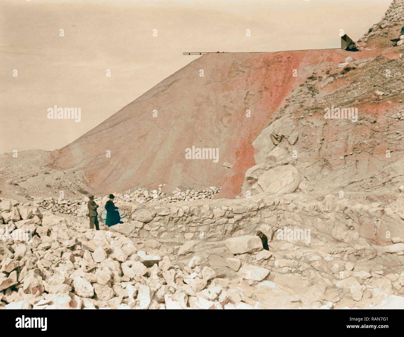 Tel Deweir (Lachish). XVIII-XIX dynasty temple, foreground. Behind is ...