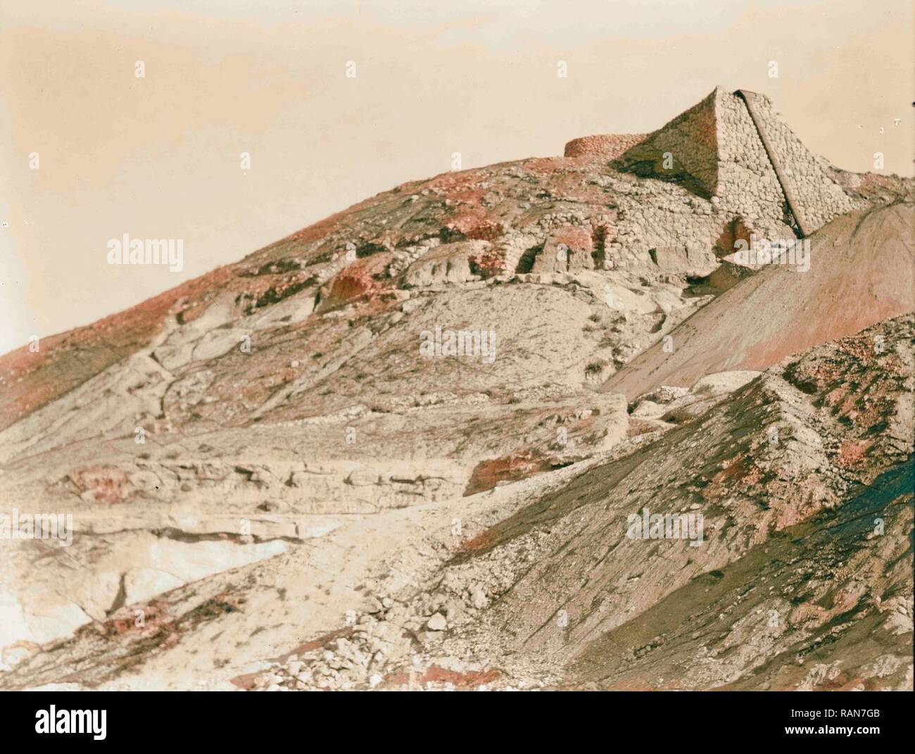 Tel Deweir (Lachish). General view of N.W. corner of Tell, showing ...