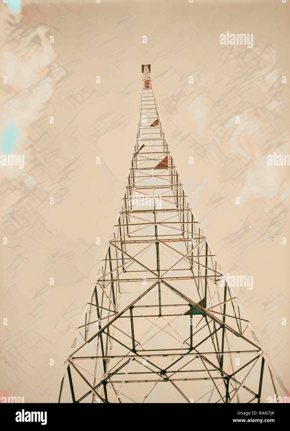 international broadcasting station, Ramallah Various of tower Close up ...