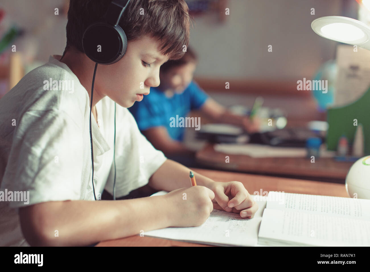Doing his homework hi-res stock photography and images - Alamy