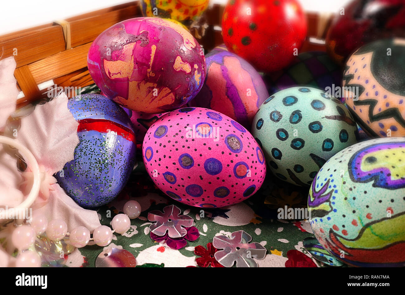 Paschal Easter Eggs Holiday Celebration in Spring Time Traditional ...
