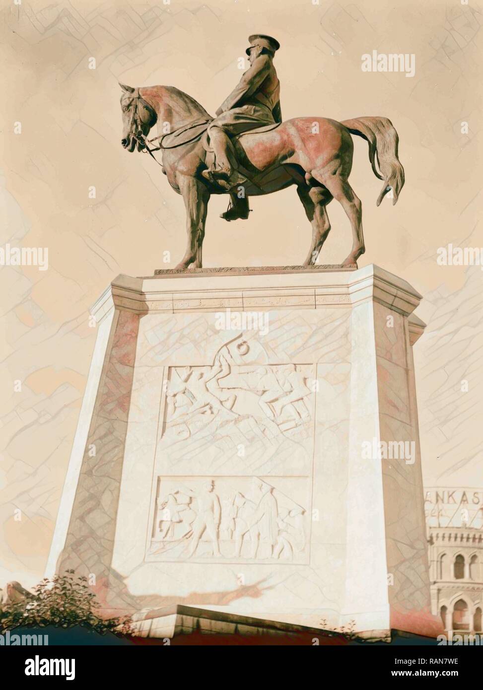 Turkey, Ankara. Equestrian statue close up. 1935, Turkey, Ankara ...