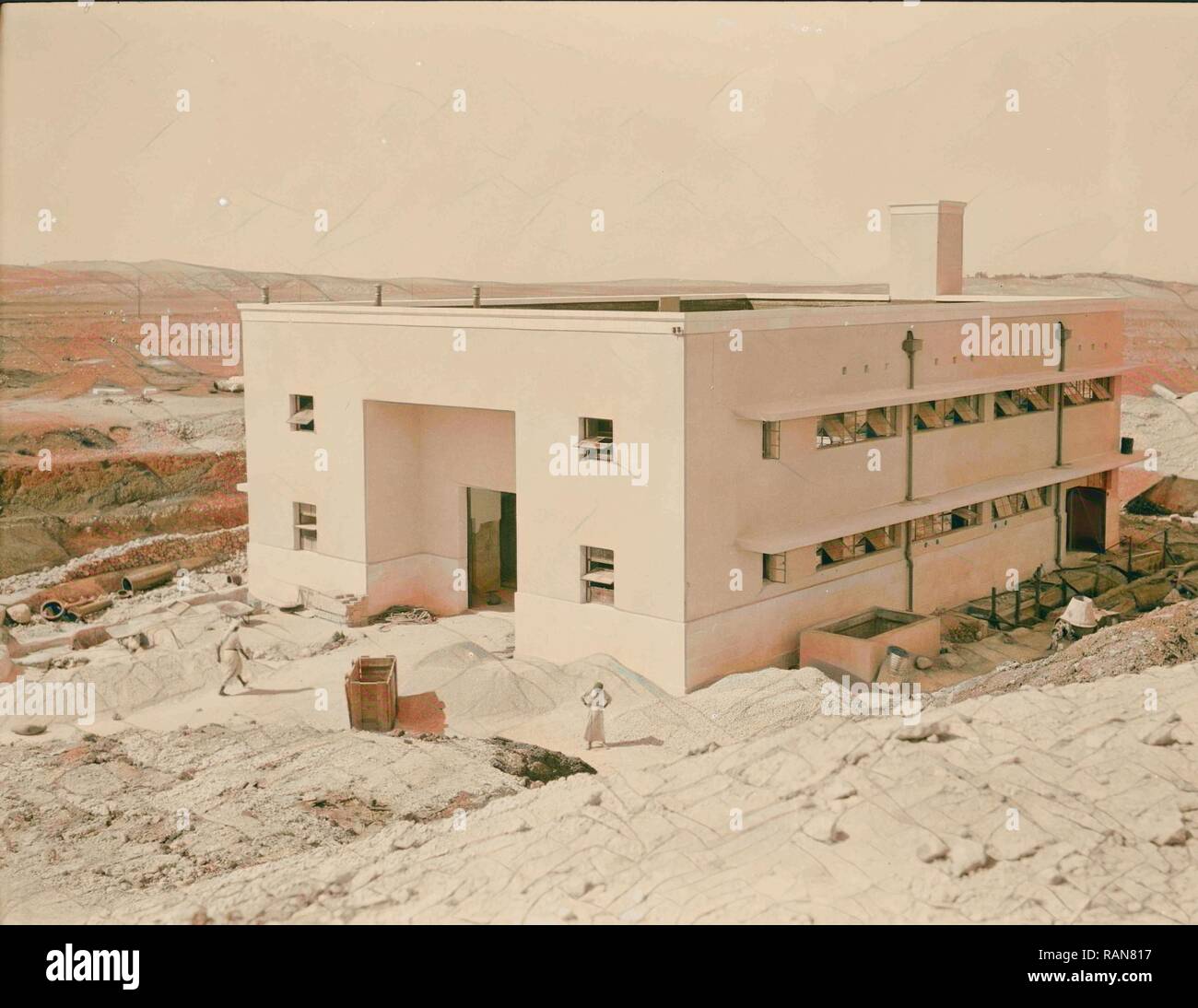 Jerusalem Water Works. Latron engine house. 1934, Israel, Lạtrūn ...