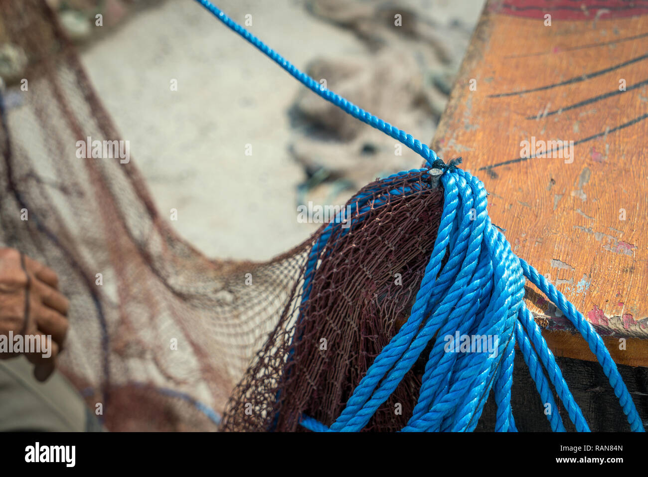 Fishing line detail fishnets hi-res stock photography and images - Alamy