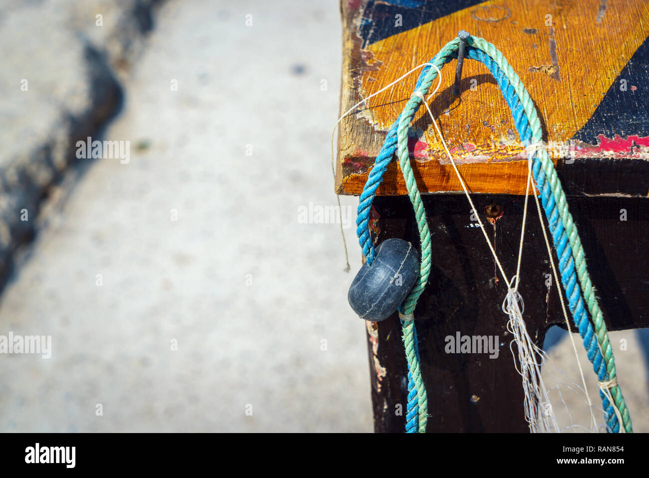 Industrial Fishing Equipment Fishnets and Fishing Lines Stock Photo - Alamy