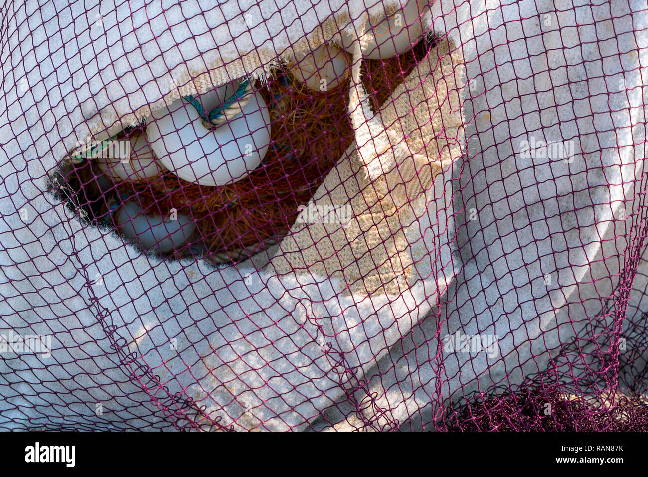 Industrial Fishing Equipment Fishnets and Fishing Lines Stock Photo - Alamy