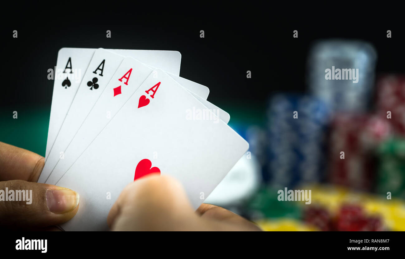 Royal flush poker hand shown hi-res stock photography and images - Alamy