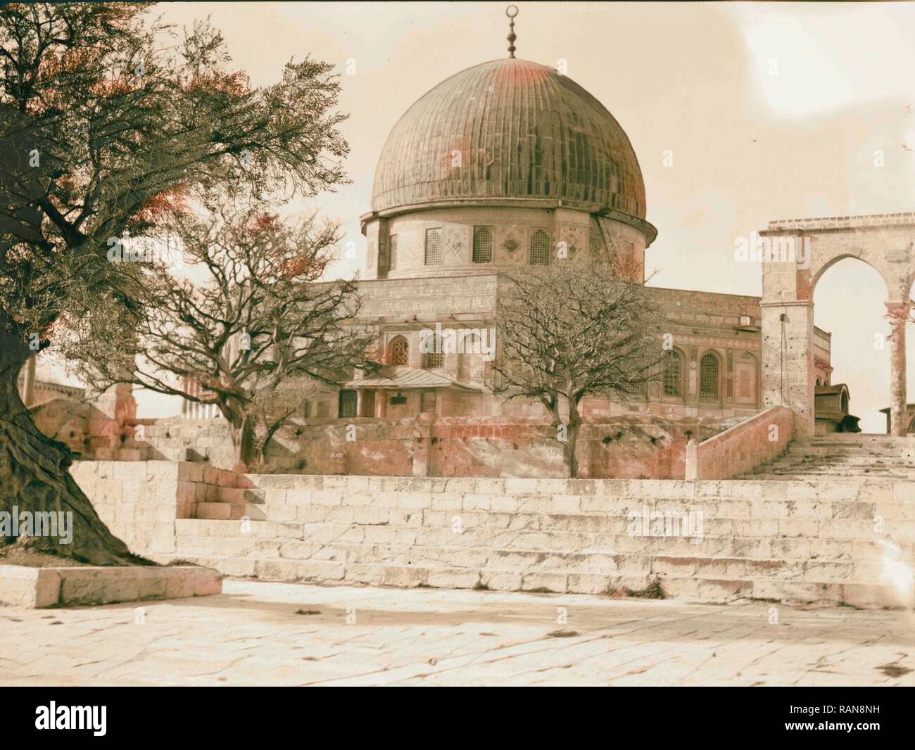 Mosque al-Aqsa & Mosque of Omar, the Dome of the Rock 1934, Jerusalem ...