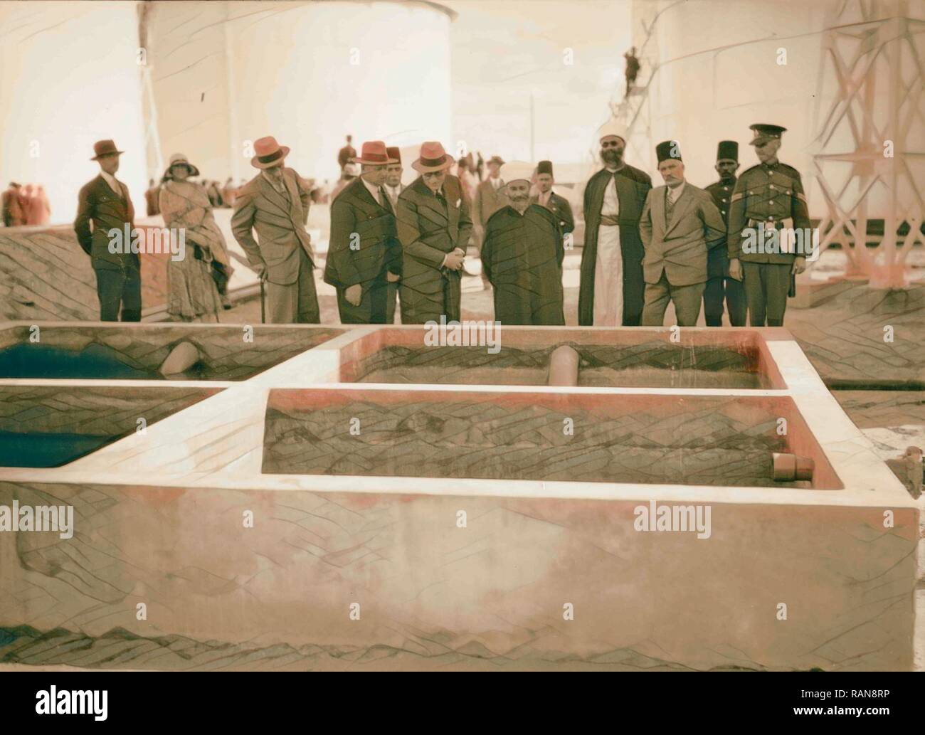 Opening day of Shell at Haifa. 1934, Israel. Reimagined by Gibon ...