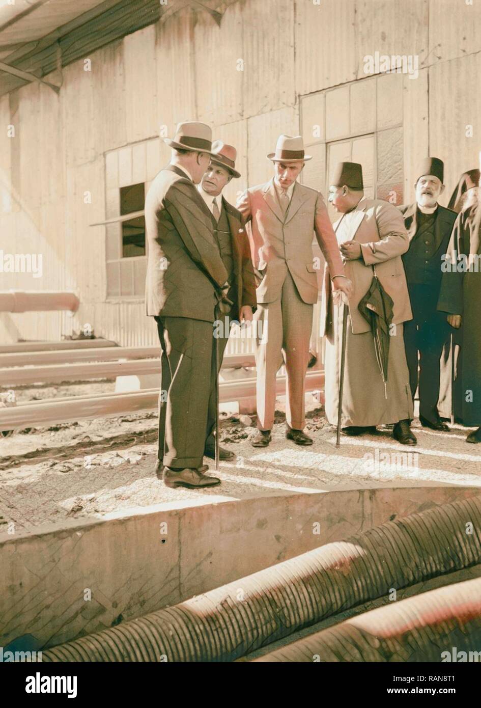 Opening day of Shell at Haifa. 1934, Israel. Reimagined by Gibon ...