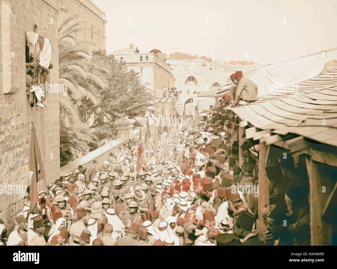 Nebi Musa, 1937, at shrine and Jerusalem. procession at Jerusalem. 1937 ...