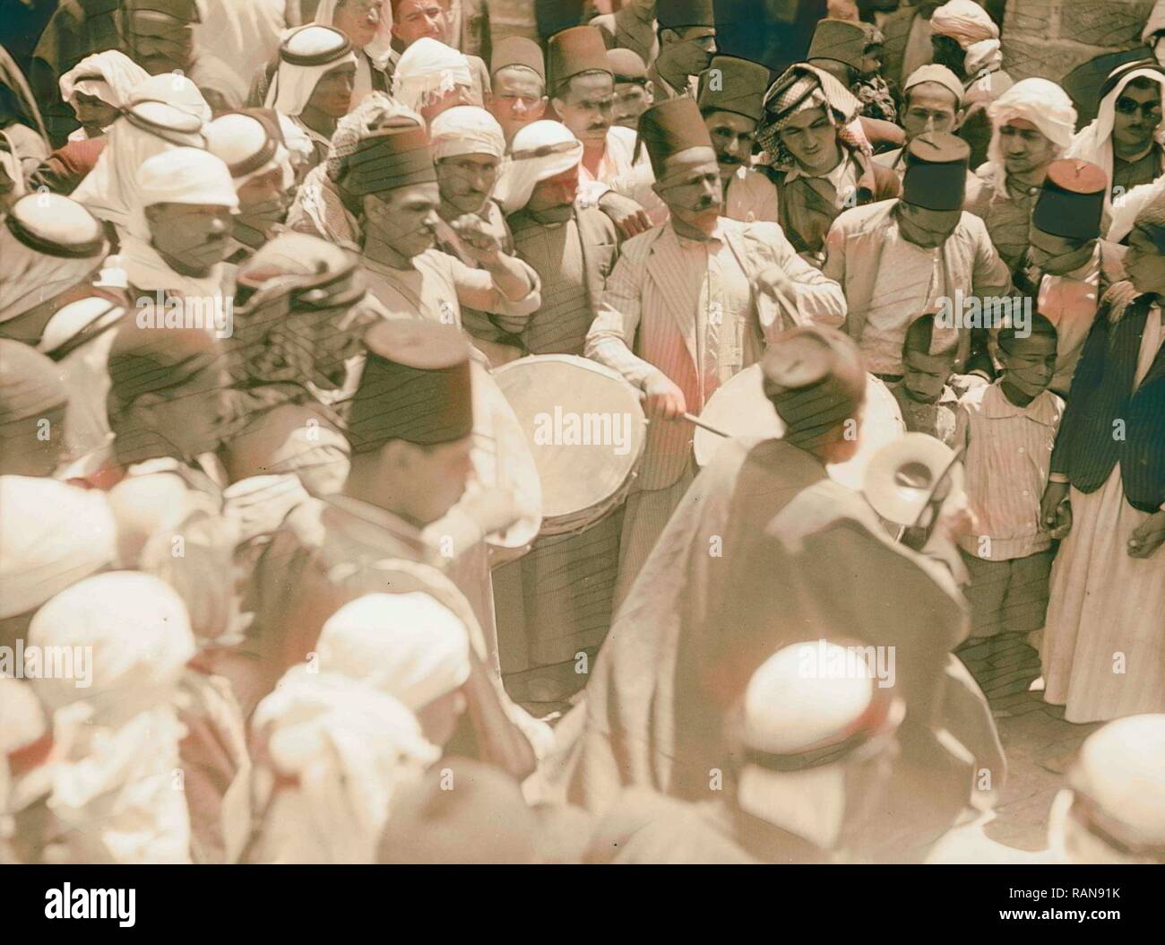 Neby Mousa 1937 at shrine procession at the shrine of Nebi Musa. 1937 ...