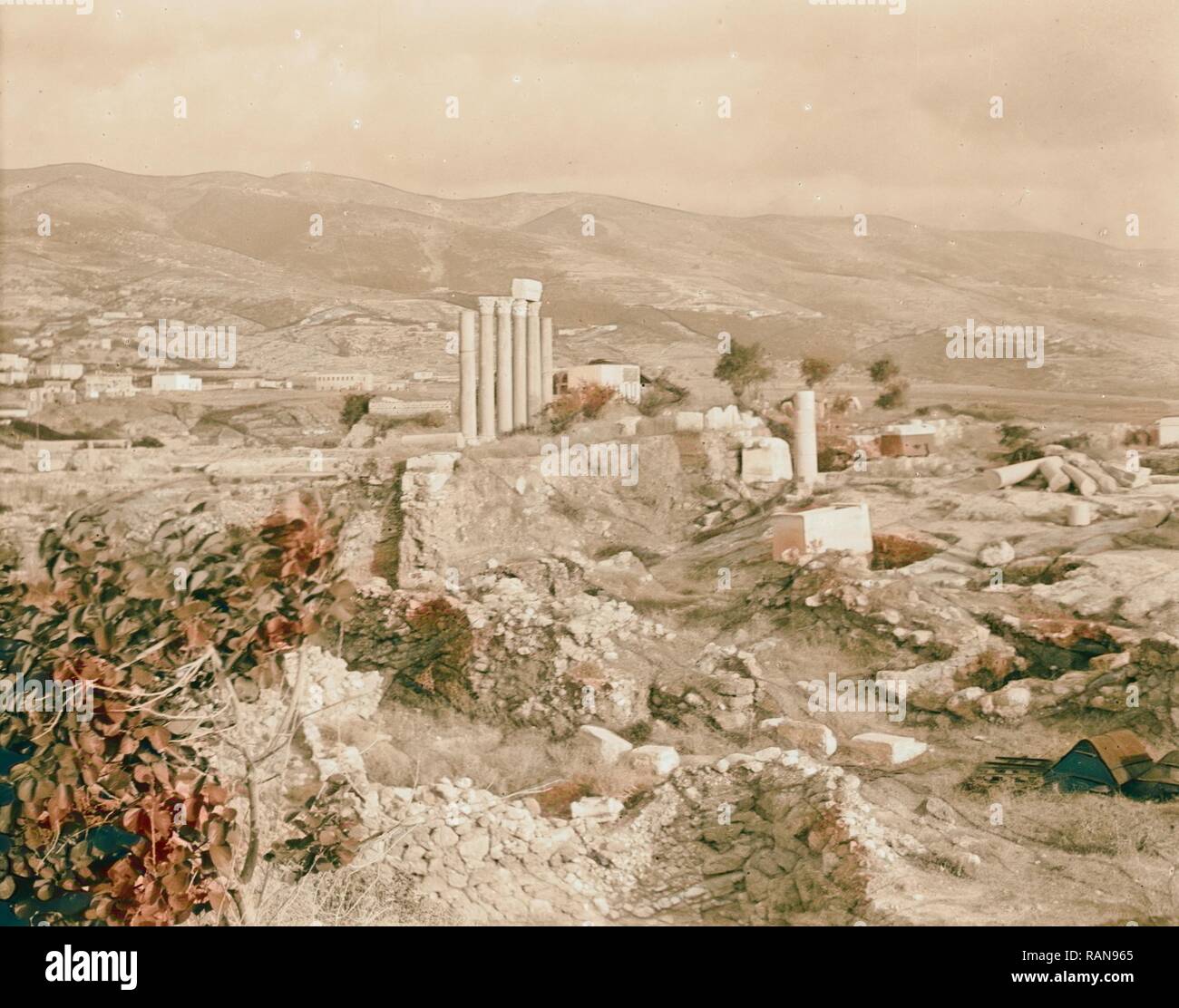 Byblos Jebeil. Byblos. General view. 1936, Lebanon. Reimagined by Gibon ...