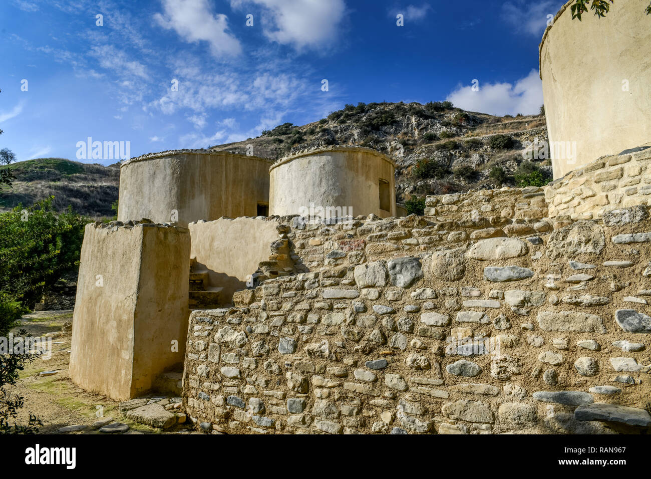 Copy reconstruction, Stone Age excavation site Chirokitia, Cyprus ...