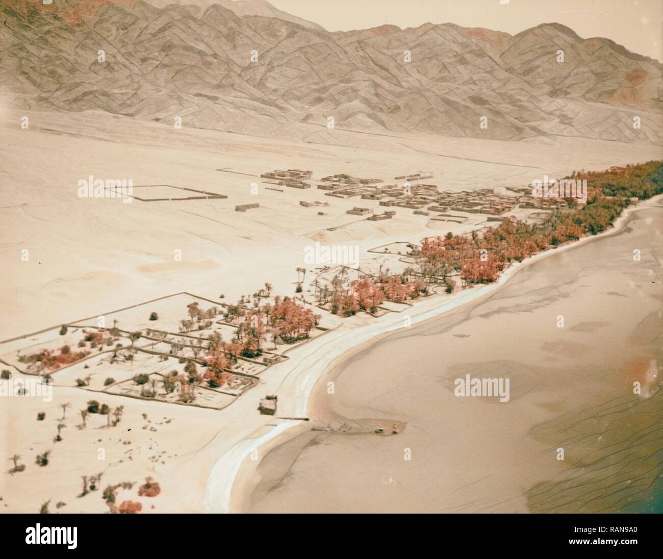 Air films Akkaba. Closer view. 1937, Israel. Reimagined by Gibon ...