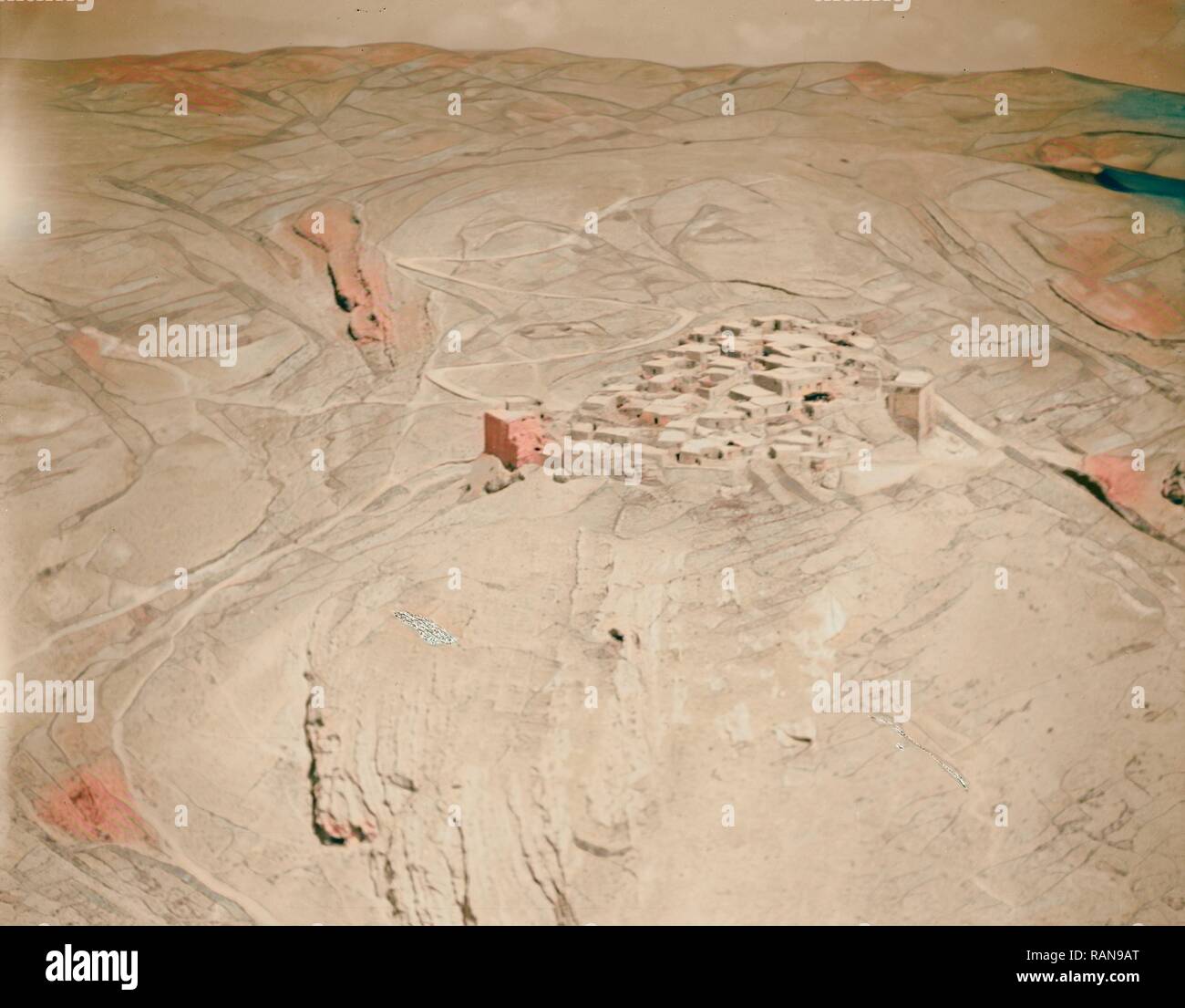 Air films (1937). Shobek. 1937, Jordan, Shawbak. Reimagined by Gibon ...