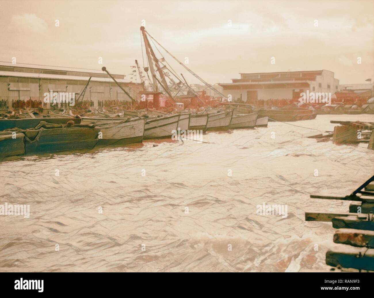 Official opening of Tel Aviv Port. Lighter basin taken on opening day ...