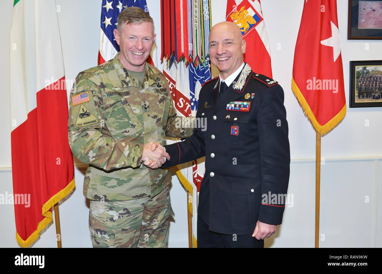 From left, Maj. Gen. Joseph P. Harrington, U.S. Army Africa Commanding ...