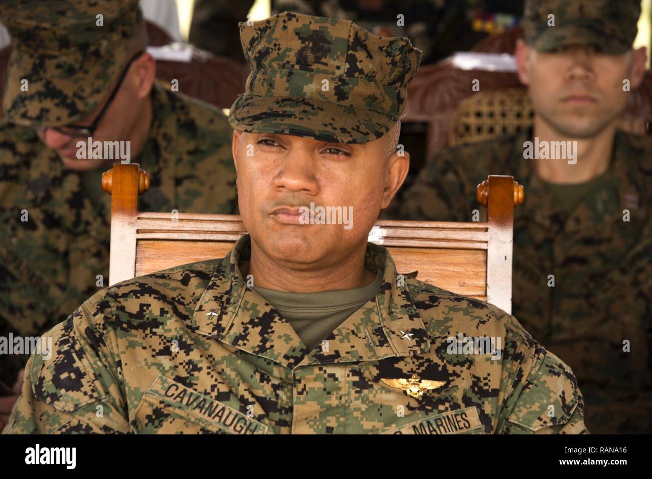 U.S. Marine Brig. Gen. Brian W. Cavanaugh observes the Sri Lankan ...