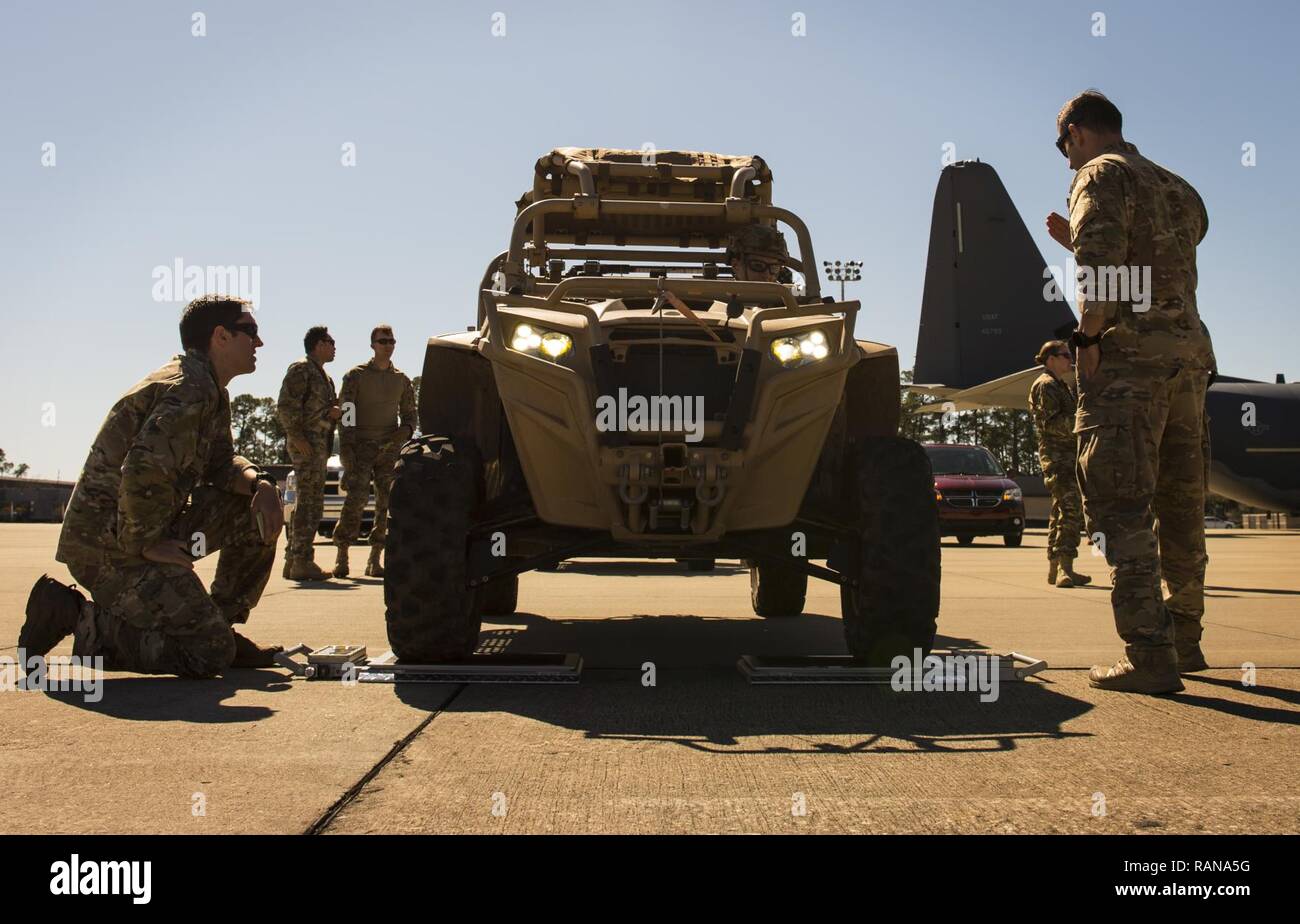 U.S. Air Force Airmen from the 27th Special Operations Wing check the ...