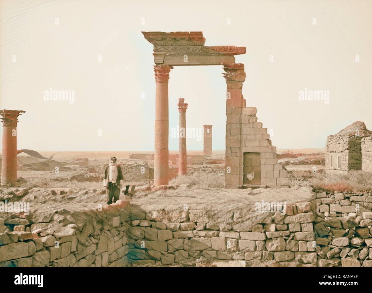 Jebel el-Druze & Hauran. Basra Eski Sham. Beautiful entablature mounted ...