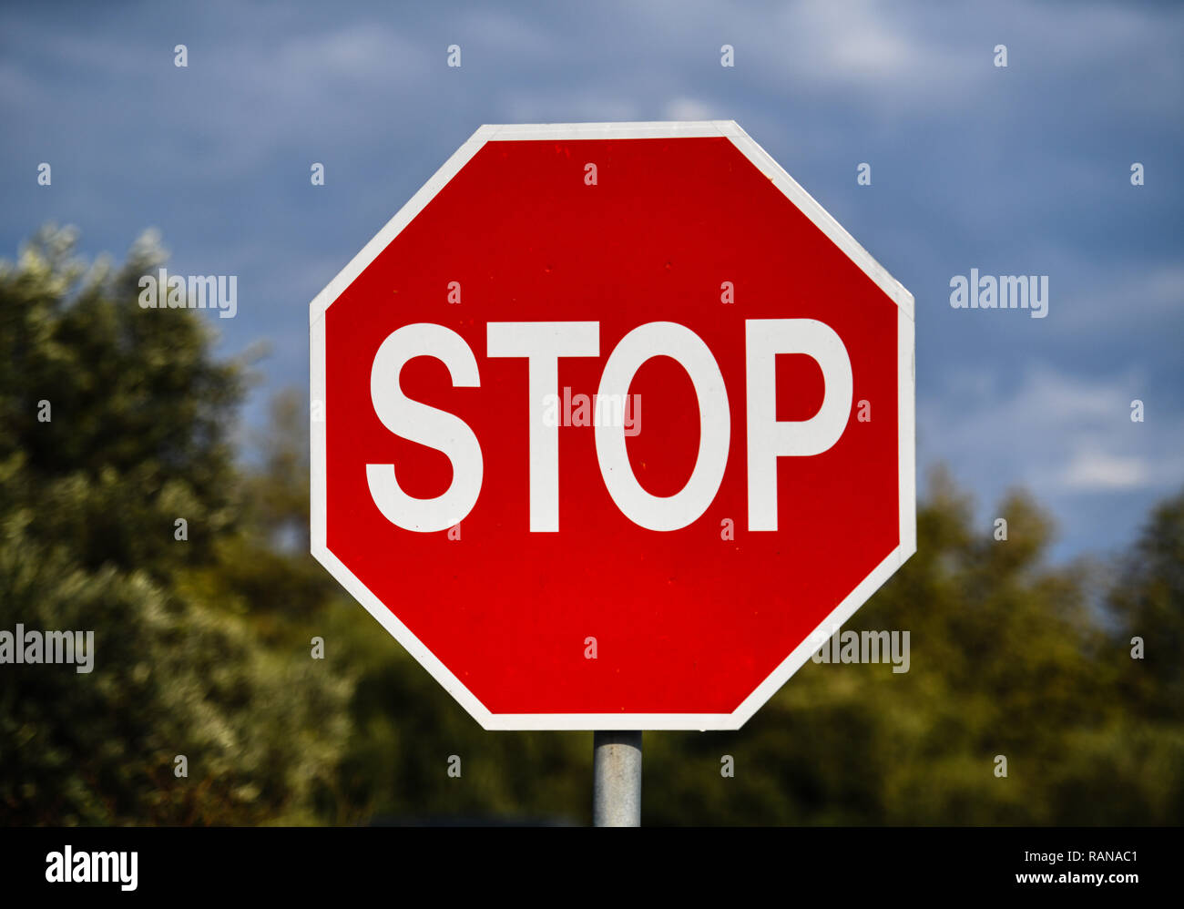 Stop sign, Stopschild Stock Photo - Alamy
