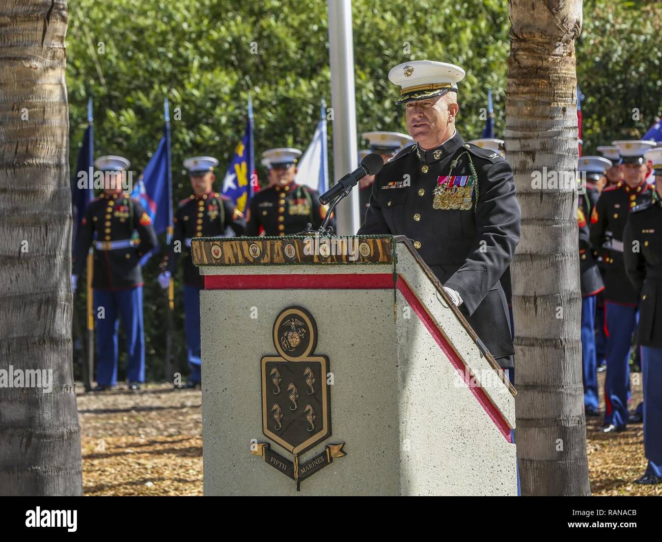 U.S. Marine Col. Kenneth Kassner, commanding officer of 5th Marine ...