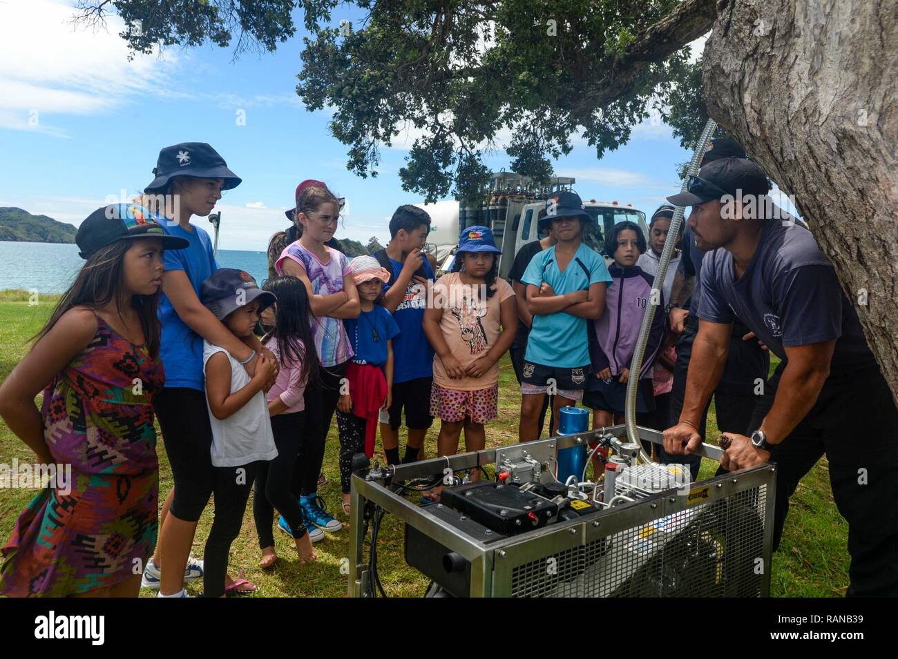 Royal New Zealand Navy Able Diver Josh Westerlund, assigned to the ...