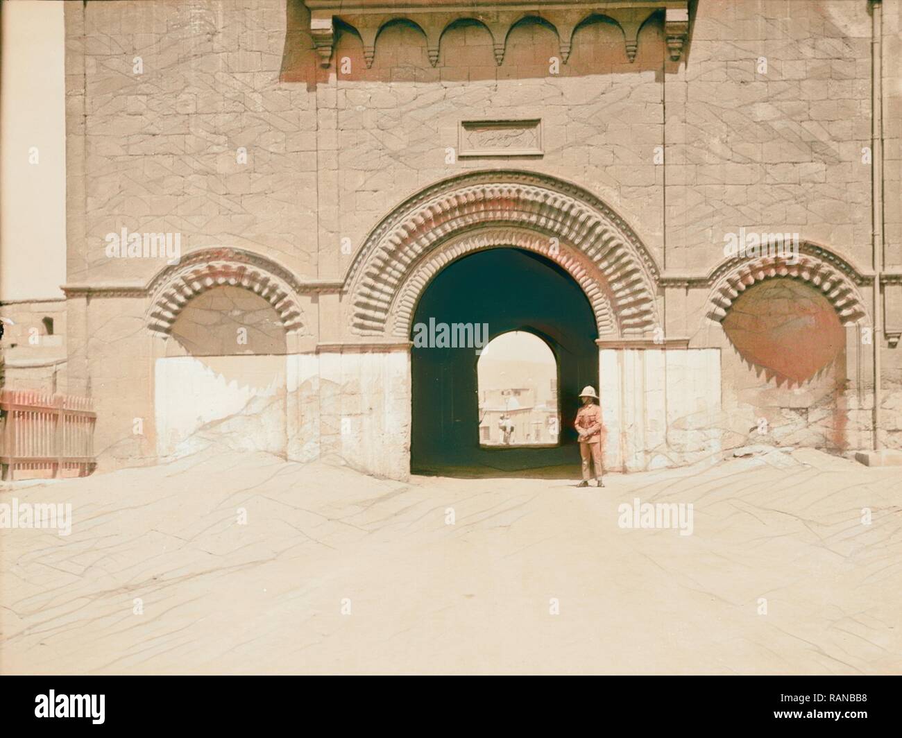 The Citadel gates, an entrance to the Citadel. 1934, Egypt, Cairo ...