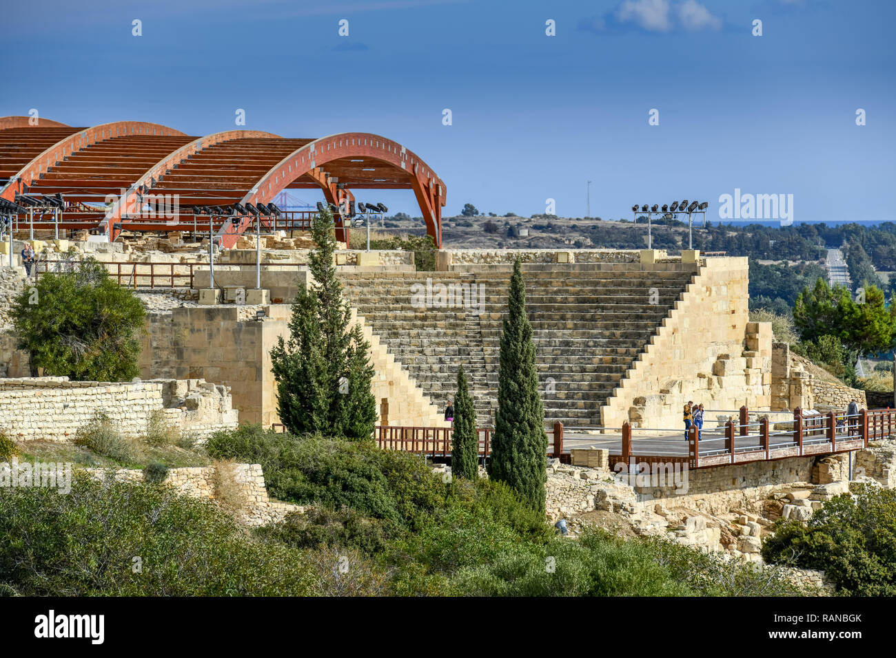 Amphitheatre, Eustolios villa, excavation site, Kourion, Cyprus ...