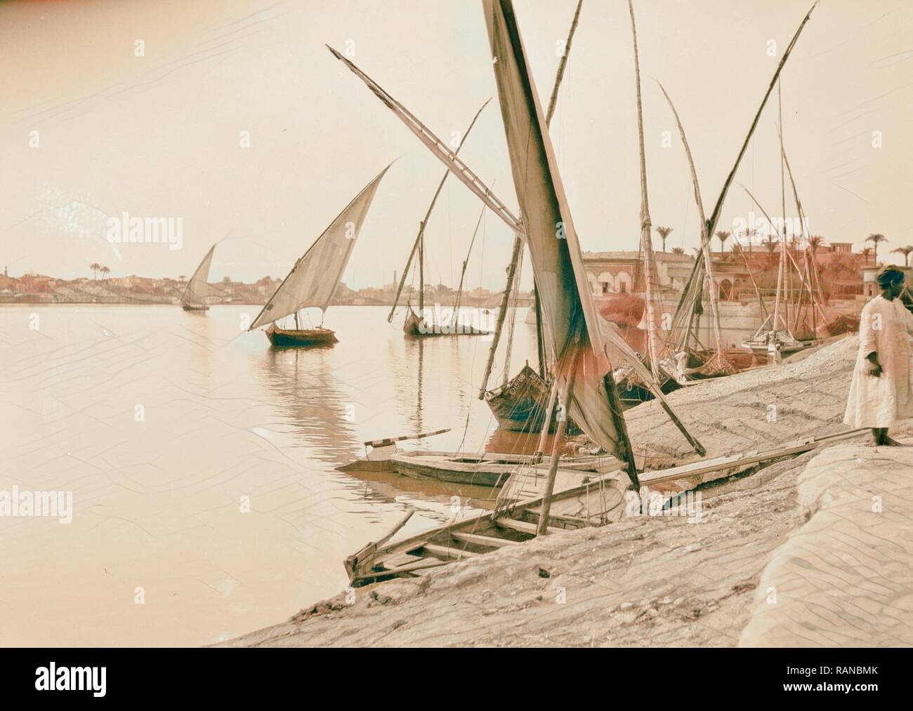 River scenes. The Nile. Scenes along the Cairo banks. 1934, Egypt ...