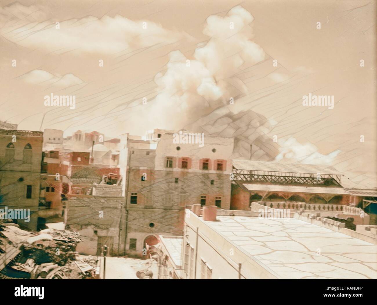 Palestine disturbances during summer 1936 Jaffa Dynamiting slum ...