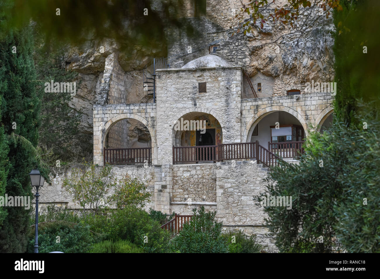 Cave, cloister of agio Neofytos, Cyprus, Hoehle, Kloster Agios Neofytos ...