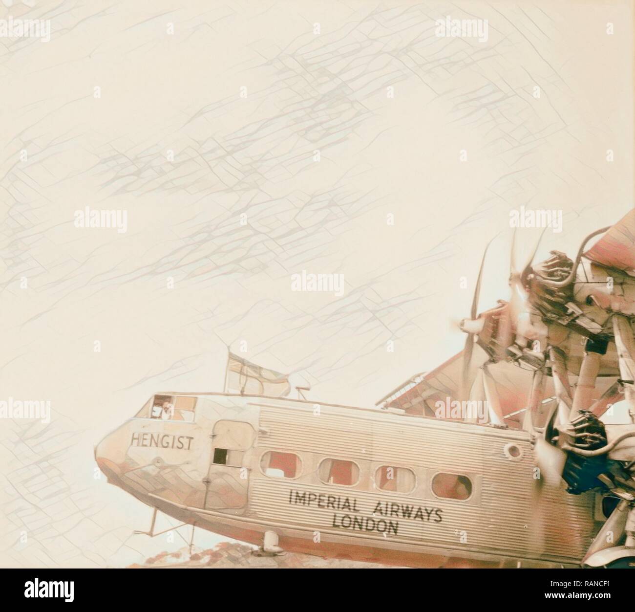 Taking off from Entebbe. 1936, Uganda, Entebbe. Reimagined by Gibon ...