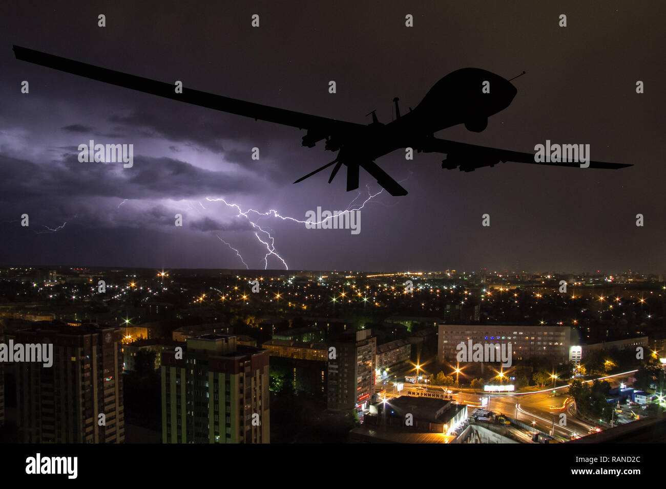 Predator drone night hi-res stock photography and images - Alamy