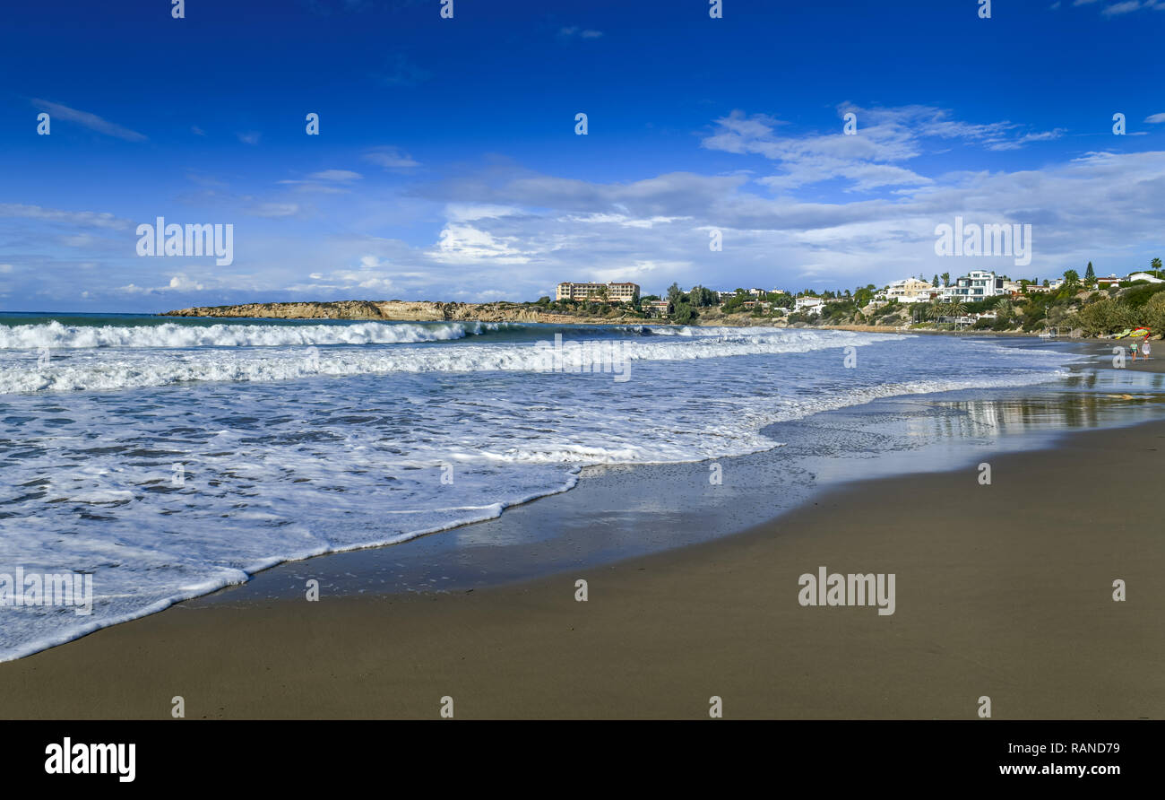 Beach Coral Bay, Pegeia, Cyprus, Strand Coral Bay, Zypern Stock Photo ...