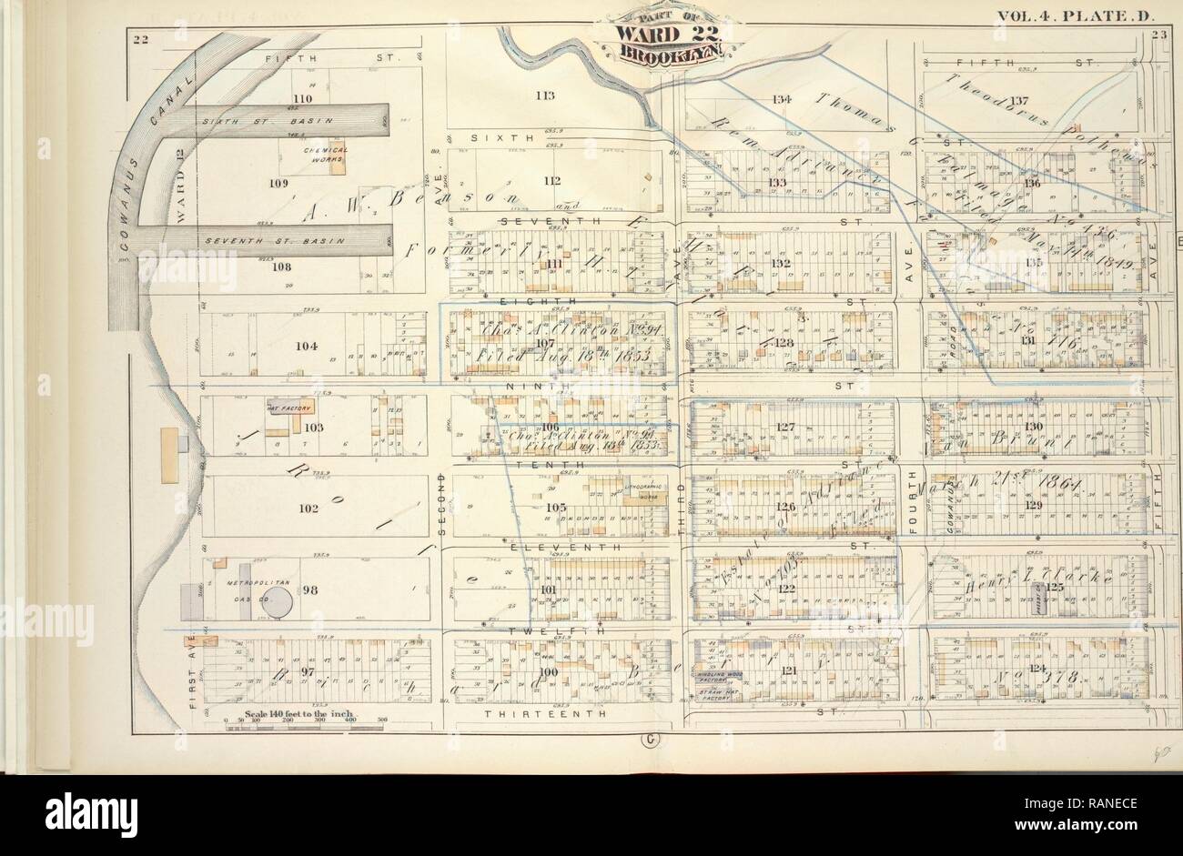 Vol. 4. Plate, D. Map bound by Fifth St., Sixth St., Fifth Ave ...
