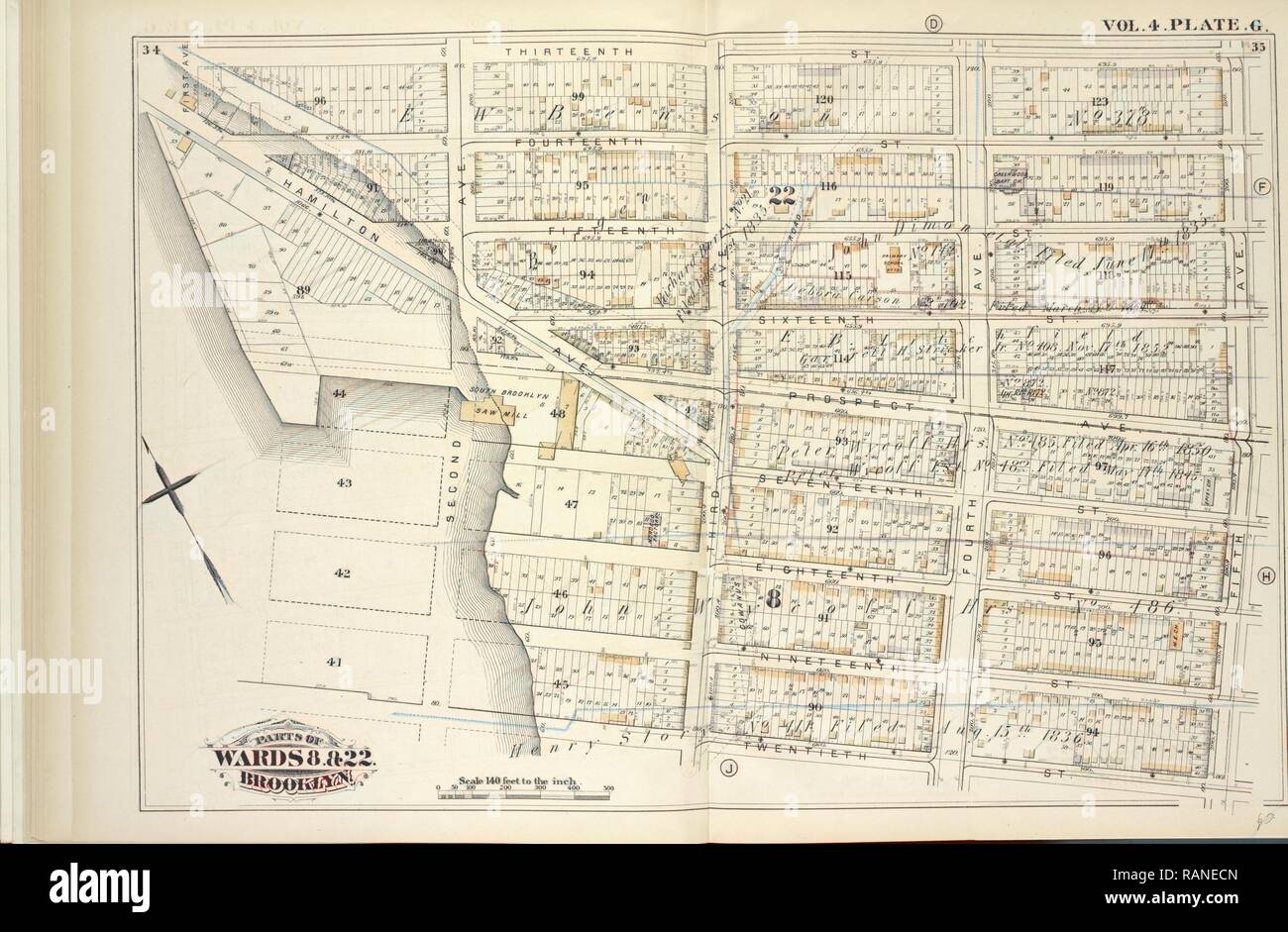 Old map of hamilton hi-res stock photography and images - Alamy