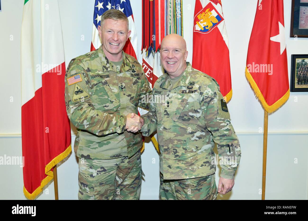 From left, Maj. Gen. Joseph P. Harrington, U.S. Army Africa Commanding ...